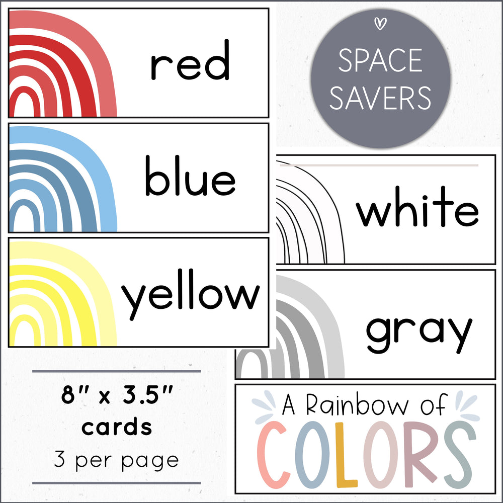 Boho Rainbow Color Posters – Heart of the Class