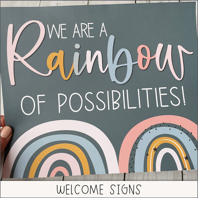 Boho Rainbow Door Decor – Heart of the Class