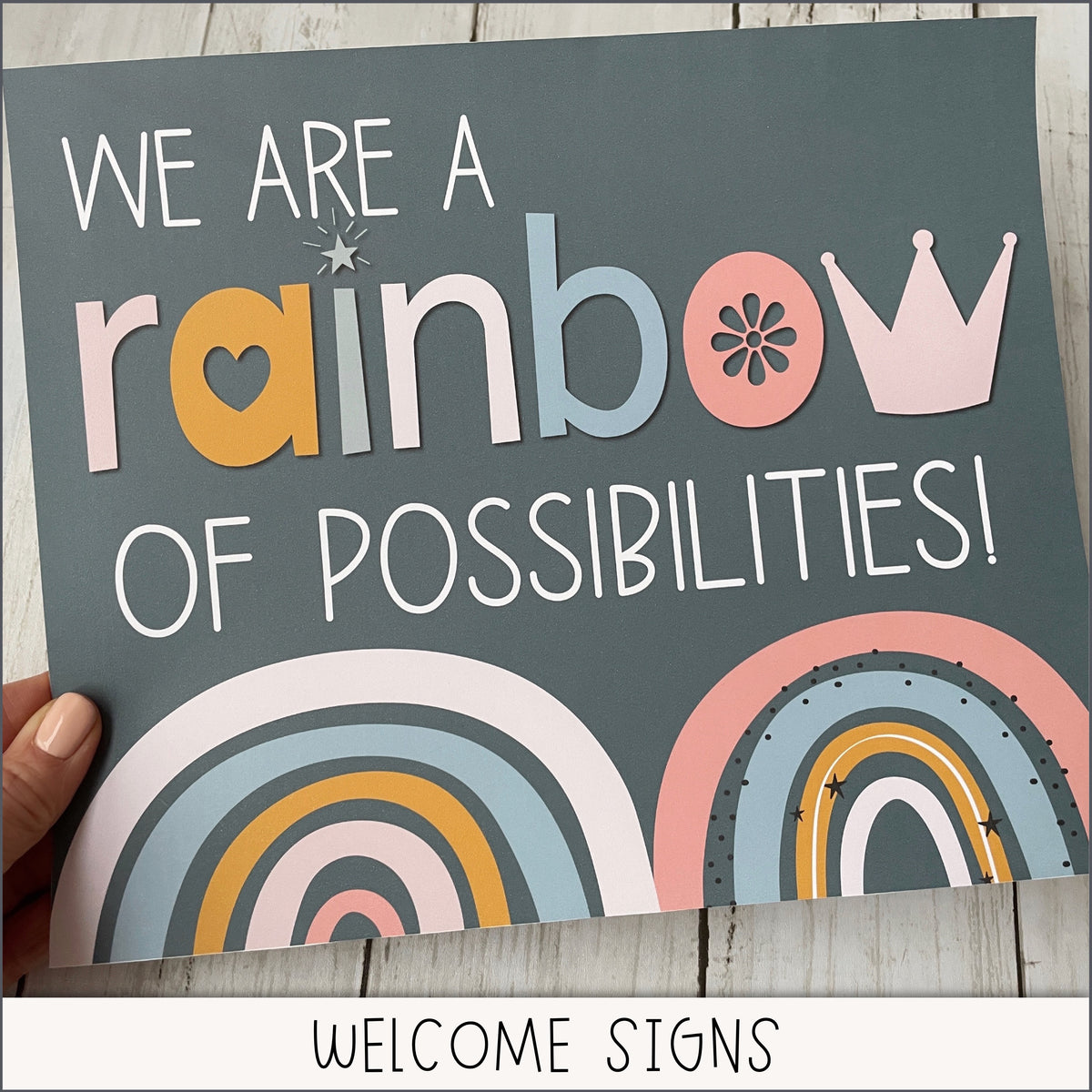 Boho Rainbow Door Decor – Heart of the Class