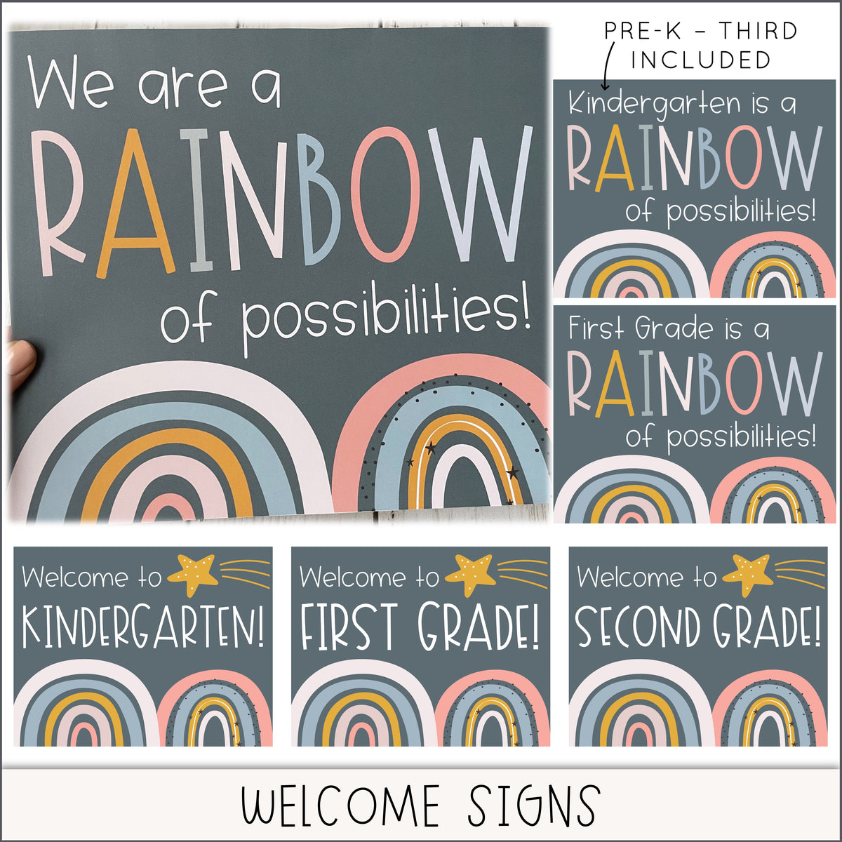 Boho Rainbow Door Decor – Heart of the Class