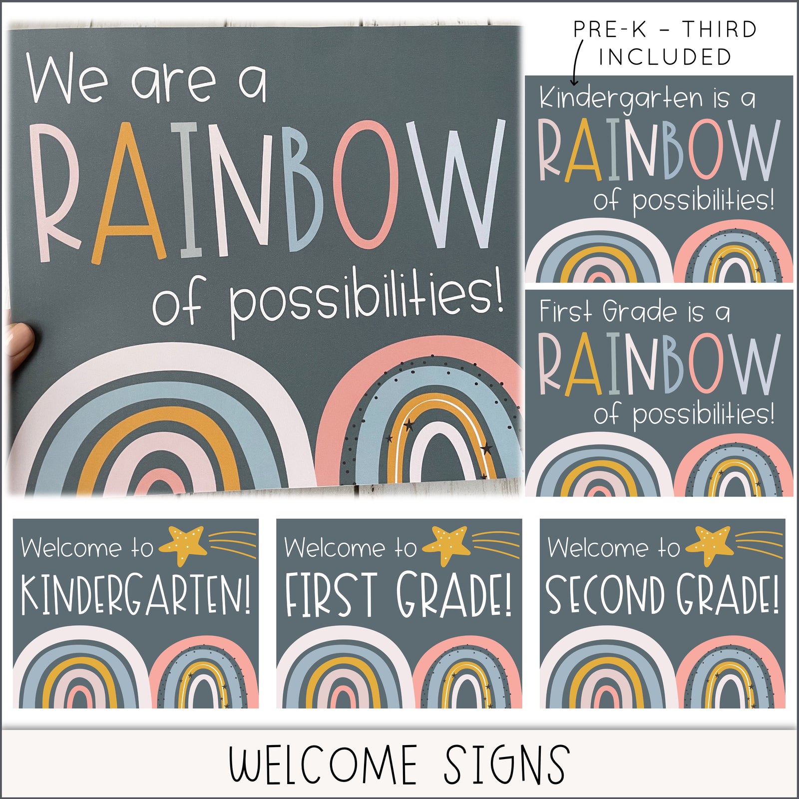 Boho Rainbow Door Decor – Heart of the Class
