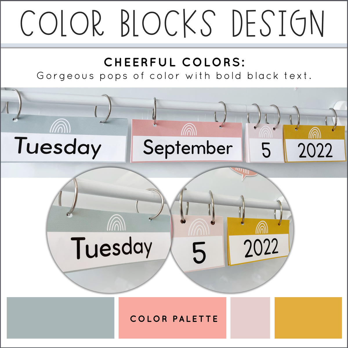 Boho Rainbow Flip Calendar – Heart of the Class