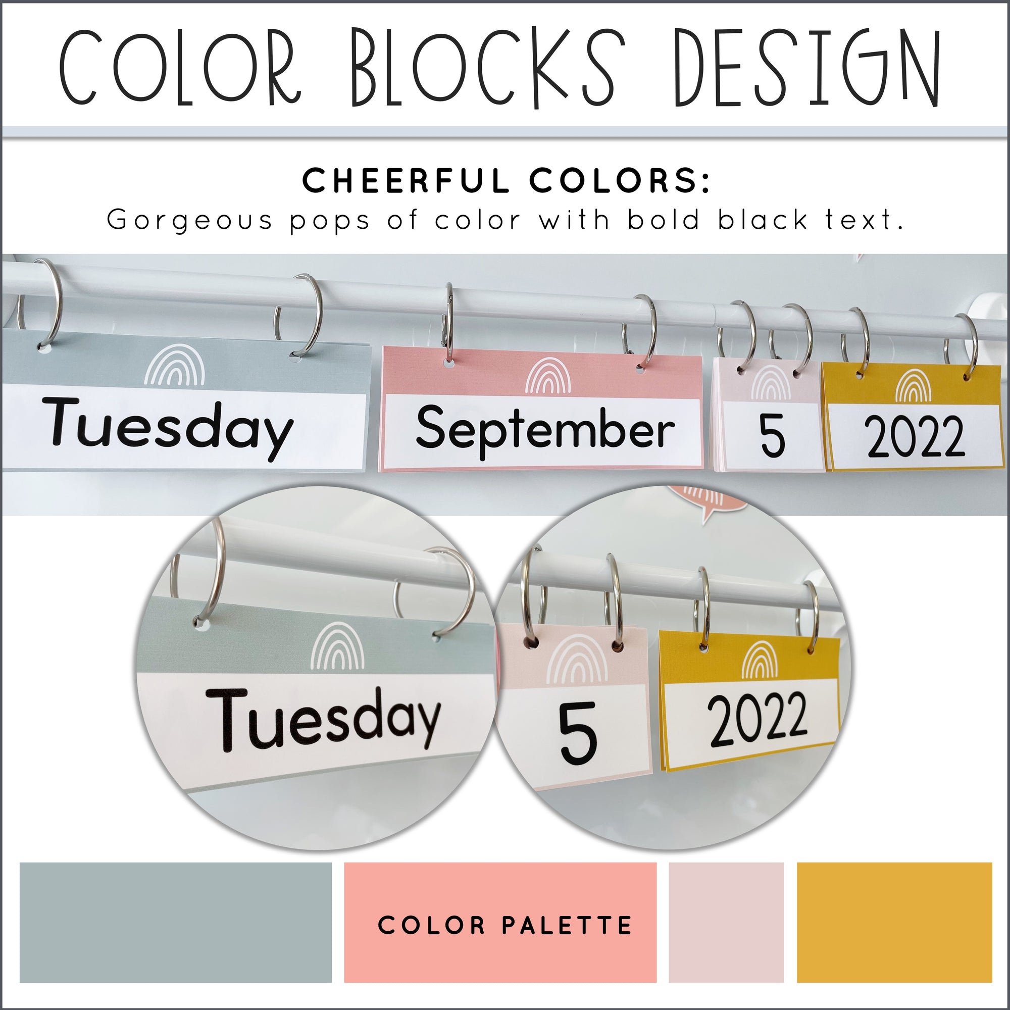 Boho Rainbow Flip Calendar – Heart of the Class