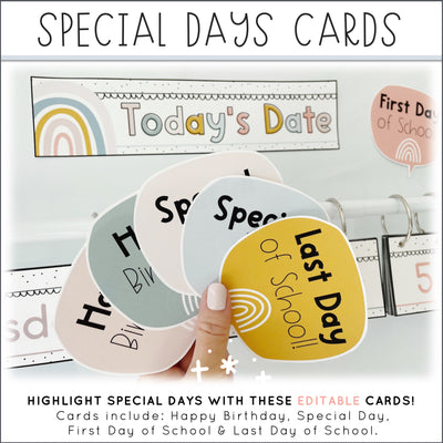 Boho Rainbow Flip Calendar – Heart of the Class