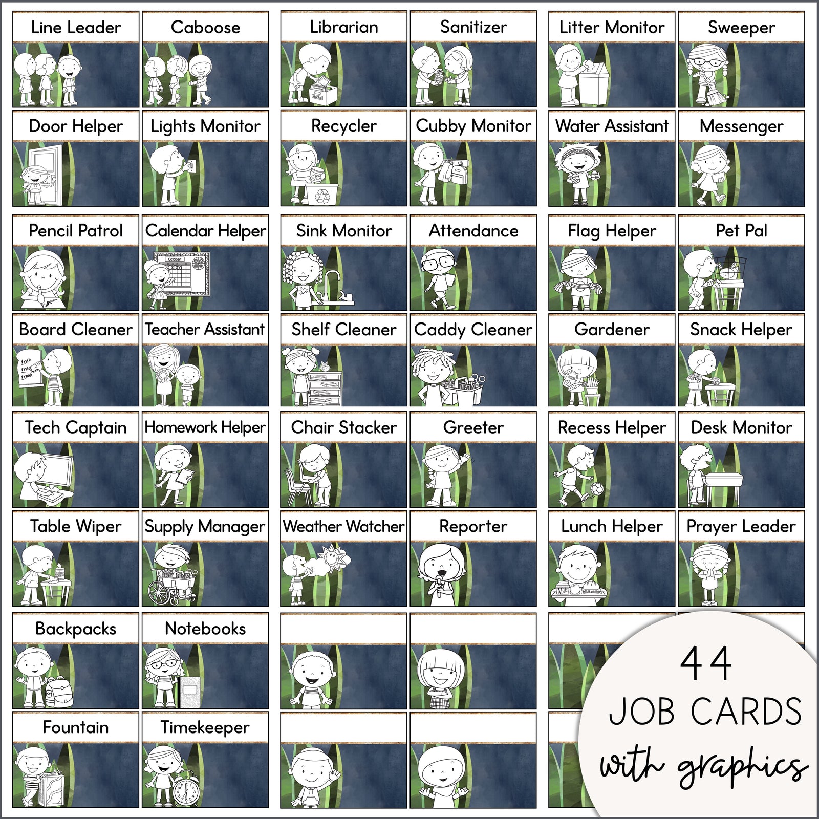 Modern Boho Classroom Jobs – Heart of the Class