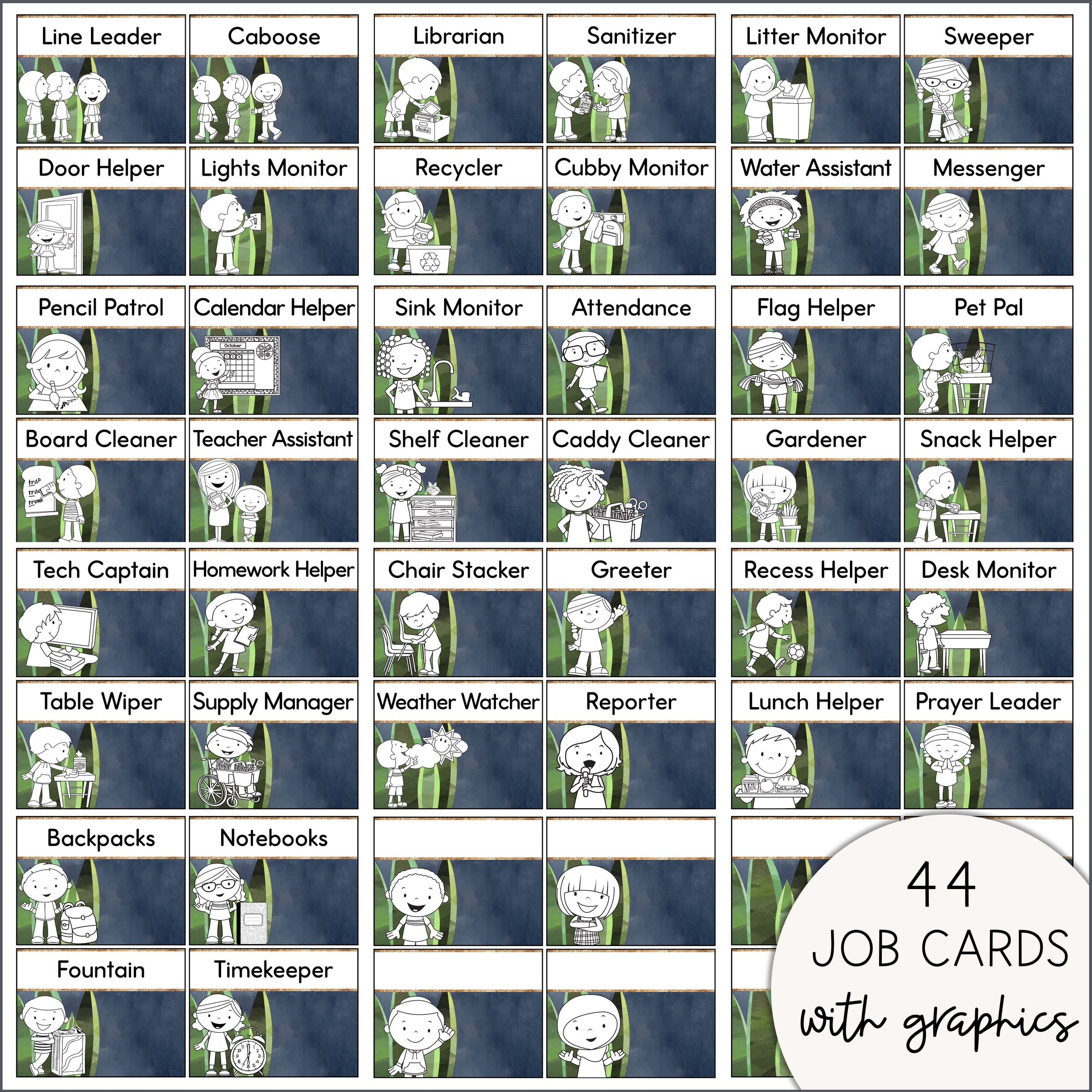 Modern Boho Classroom Jobs – Heart of the Class