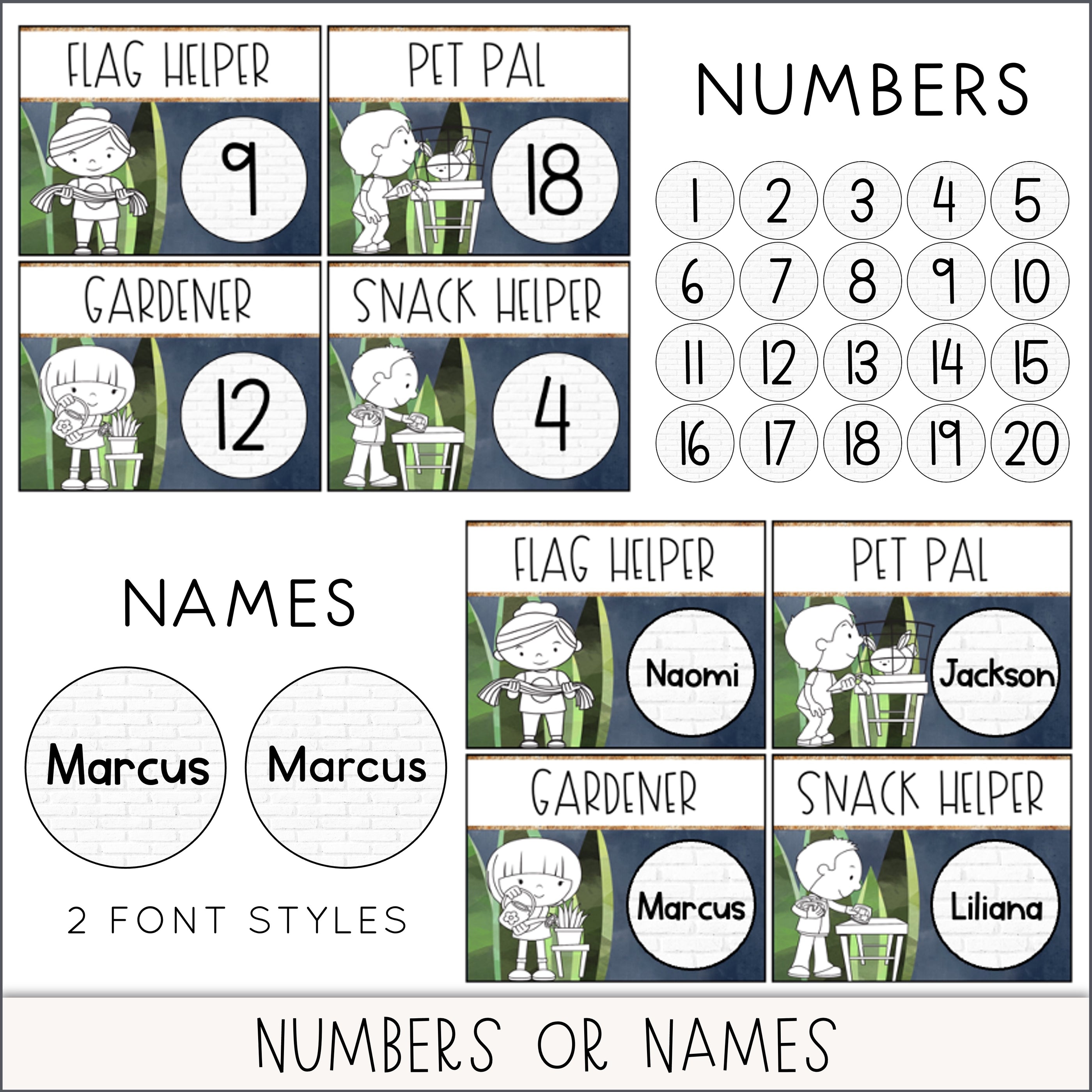 Modern Boho Classroom Jobs – Heart of the Class