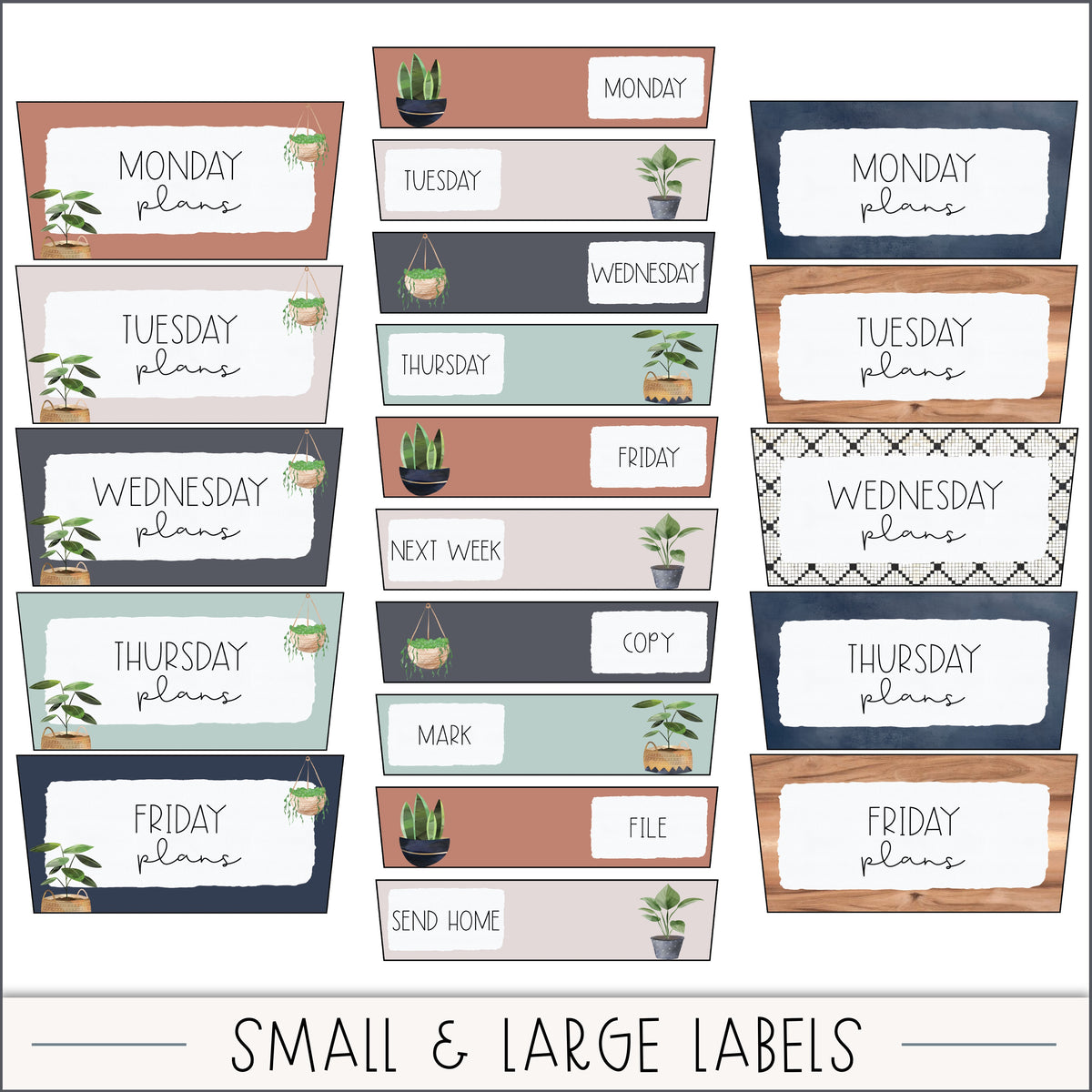 Modern Boho Rolling Cart Labels – Heart of the Class