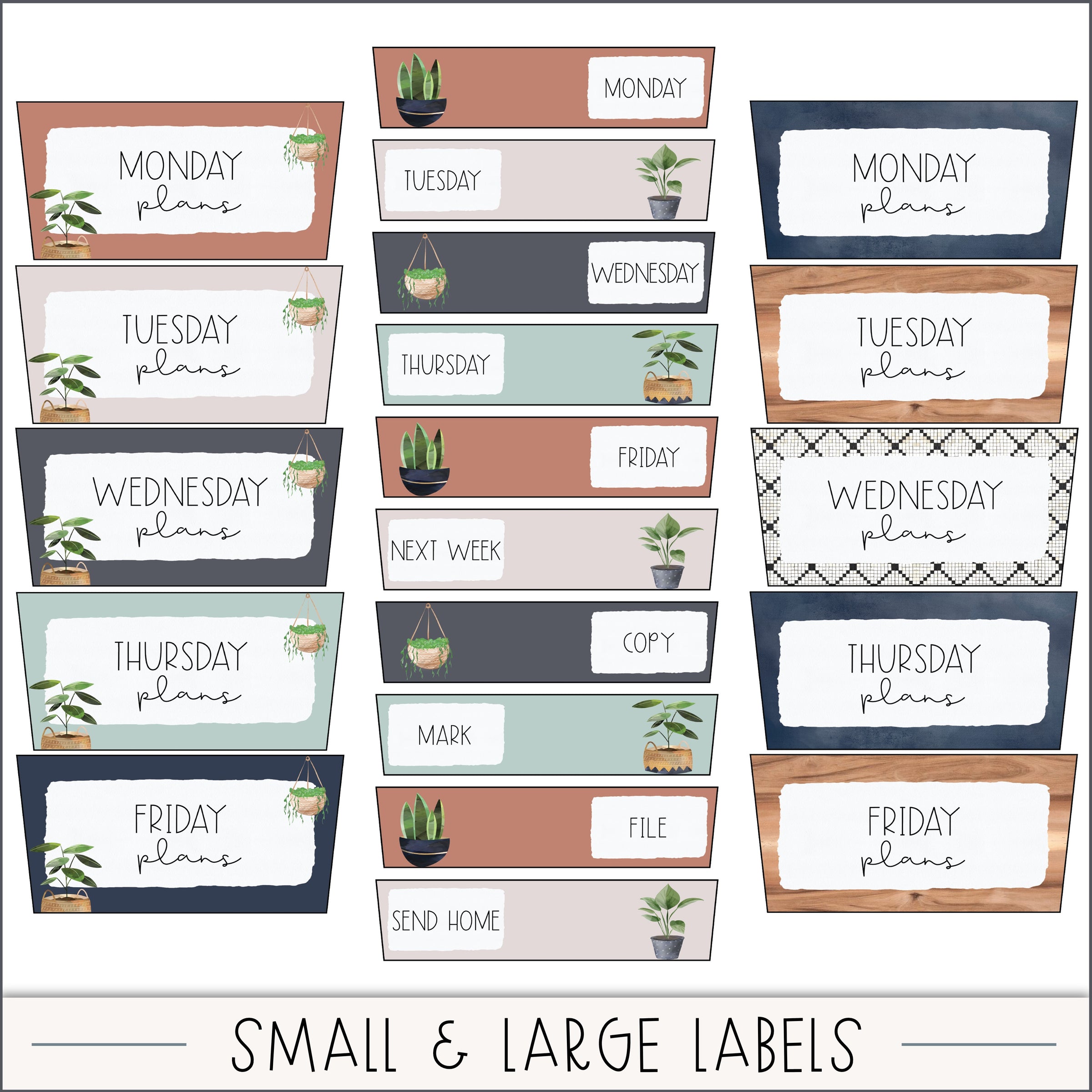 Modern Boho Rolling Cart Labels – Heart of the Class