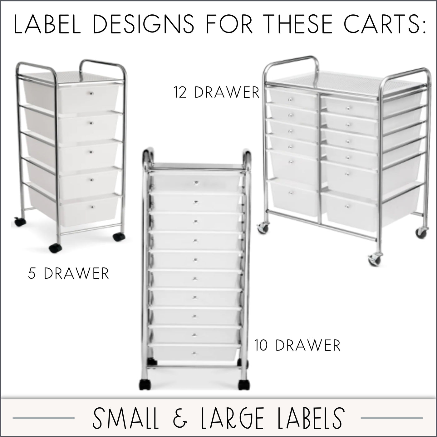 Modern Boho Rolling Cart Labels – Heart of the Class