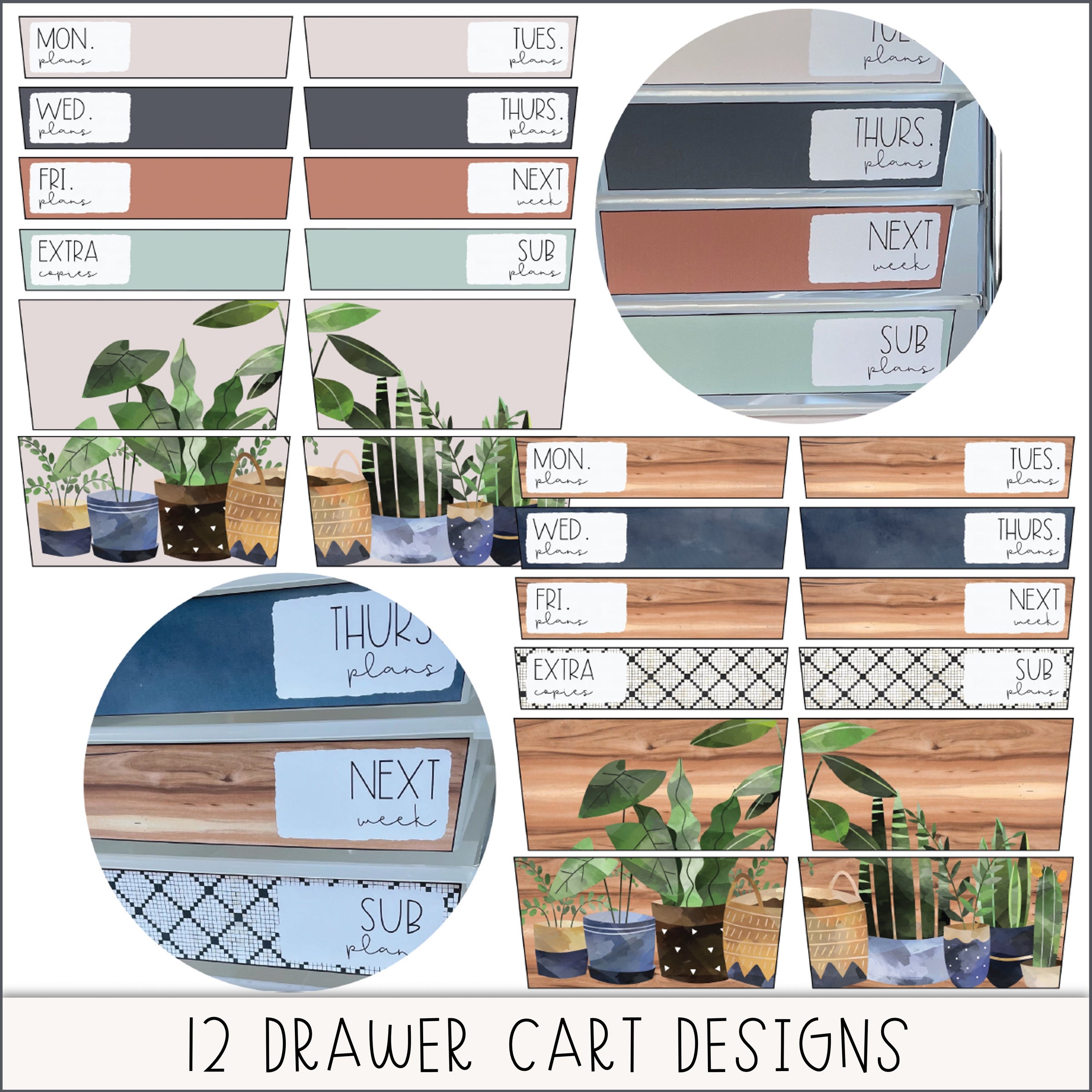 Modern Boho Rolling Cart Labels – Heart of the Class