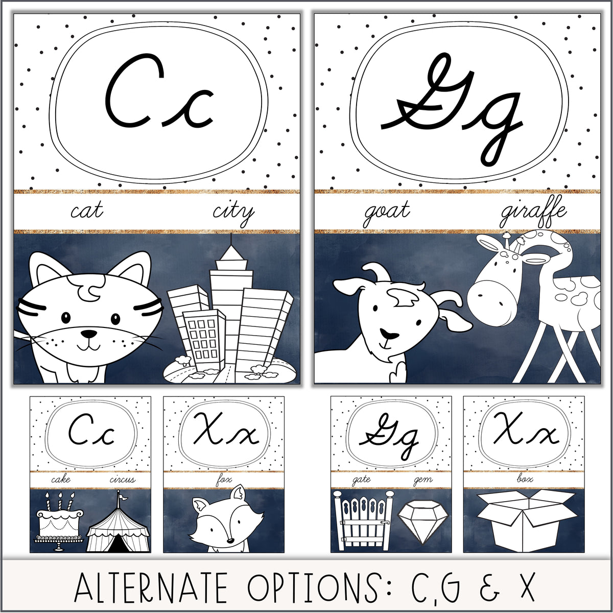 Modern Boho Cursive Alphabet Posters – Heart of the Class