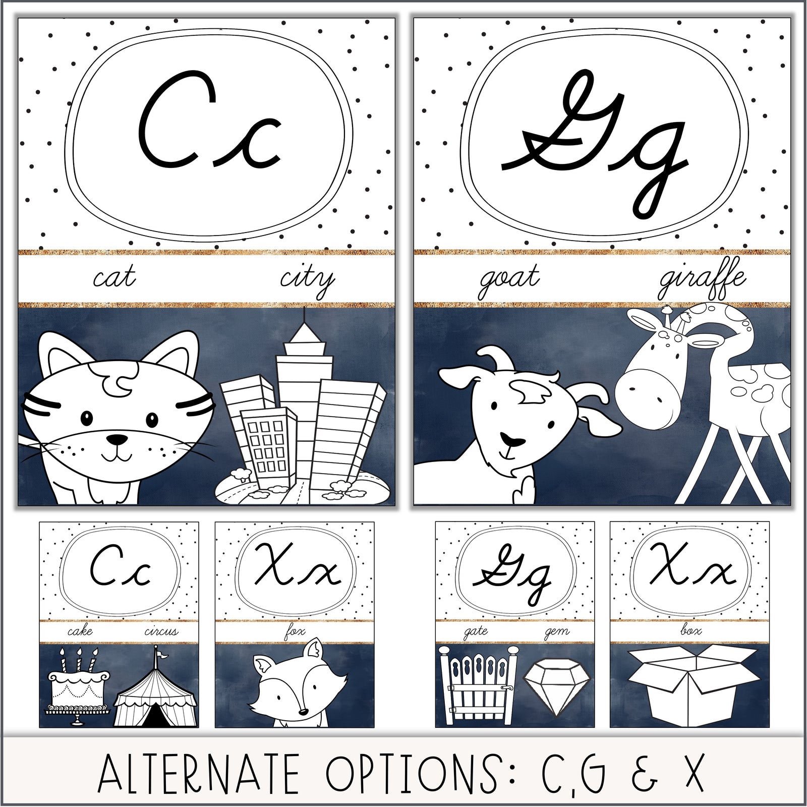 Modern Boho Cursive Alphabet Posters – Heart of the Class