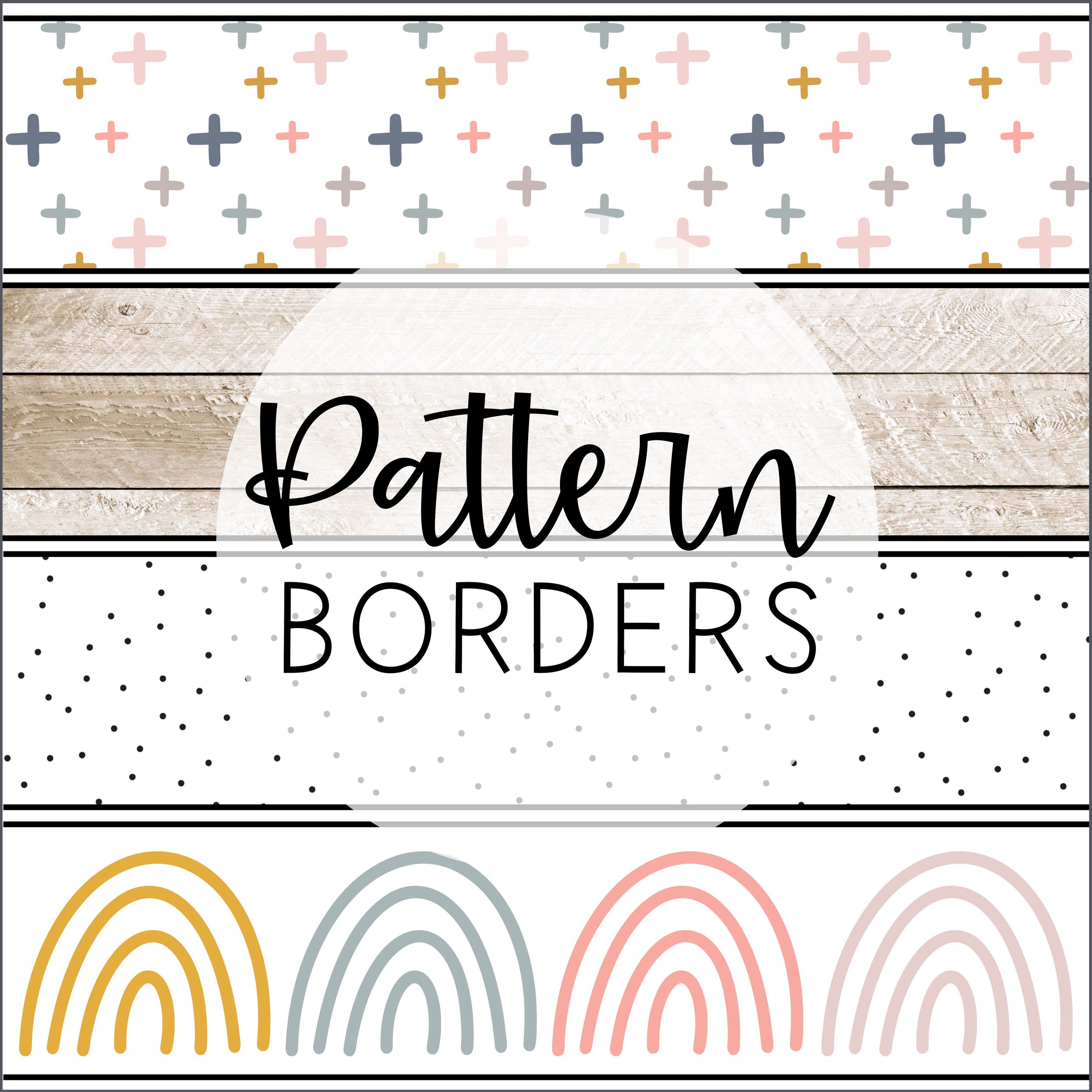Boho Rainbow Printable Borders – Heart of the Class
